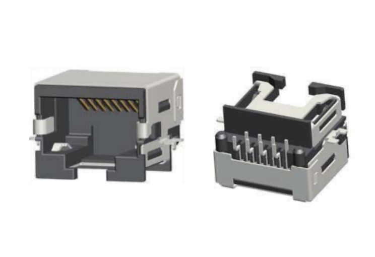 Modular Jack RJ45 1x1 Port Offset, Shielded, W/O LEDs, JD11-8188K3X